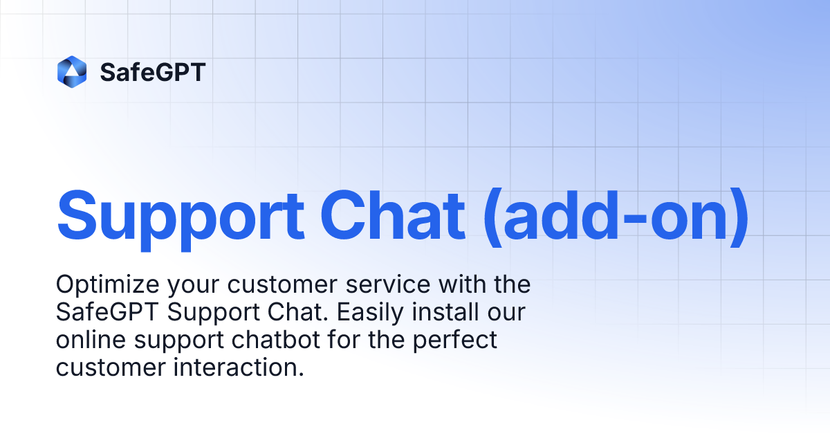 Support Chat (add-on) | SafeGPT